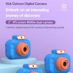 MEENE 4000w Front Rear Dual Lens Digital Camera Mini Video Photo SLR Cameras Cartoon Toys Children Birthday Gifts (Color : Purple)