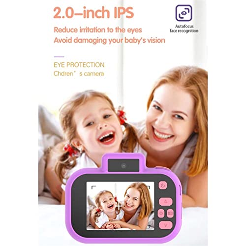 MEENE 4000w Front Rear Dual Lens Digital Camera Mini Video Photo SLR Cameras Cartoon Toys Children Birthday Gifts (Color : Purple)