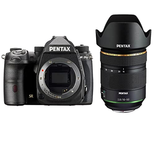 Pentax K-3 Mark III APS-C-Format DSLR Camera Body, Black with HD DA 16-50mm f/2.8 ED PLM AW Lens