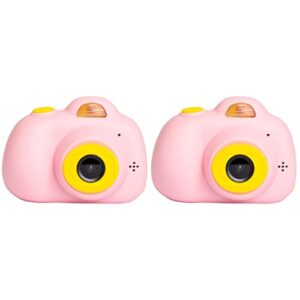 ibasenice girl toddler toys 2sets mini recorder children baby camera plaything gifts child photography digital toys kid sports use portable plastic photo toy decorative selfie kids outdoor playset