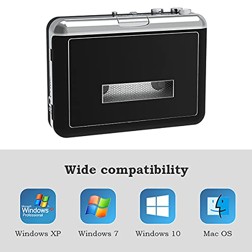 Rybozen Cassette Player, Portable Walkman & Convert Cassette Tapes to MP3 Converter, New Software (AudioLAVA)