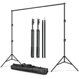 julius studio 10 feet wide photography photo muslin background support stand backdrop crossbar kit, backdrop support stand with carry bag, jsag576