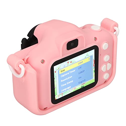 Childrens Digital Camera, Lightweight, 28 Fun Photo Frames, Childrens Camera, 2 HD Screen, MP3 to Stimulate Babys Imagination (with 32G Memory Card with Card Reader)