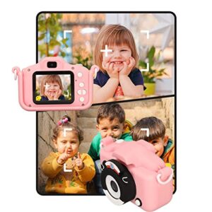 Childrens Digital Camera, Lightweight, 28 Fun Photo Frames, Childrens Camera, 2 HD Screen, MP3 to Stimulate Babys Imagination (with 32G Memory Card with Card Reader)