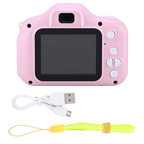 Restokki X2 Mini Portable Kids Camera 2.0 inch IPS Color Screen, Children's Digital Camera HD 1080P Camera Video Camera for Toddler, Christmas Birthday Gift Toy Camera (Pink)