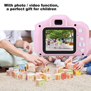 Restokki X2 Mini Portable Kids Camera 2.0 inch IPS Color Screen, Children's Digital Camera HD 1080P Camera Video Camera for Toddler, Christmas Birthday Gift Toy Camera (Pink)