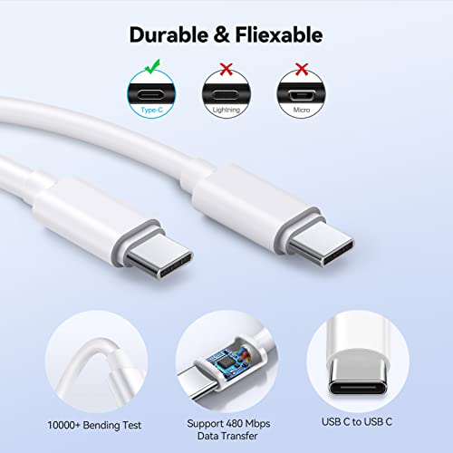 USB C Charger, TECKNET 30W USB C Tablet Wall Charger, GaN Charger Power Adapter, PD Fast Charging Block with USB C Cable Compatible with iPad/MacBook/Pixel/Samsung Galaxy S22