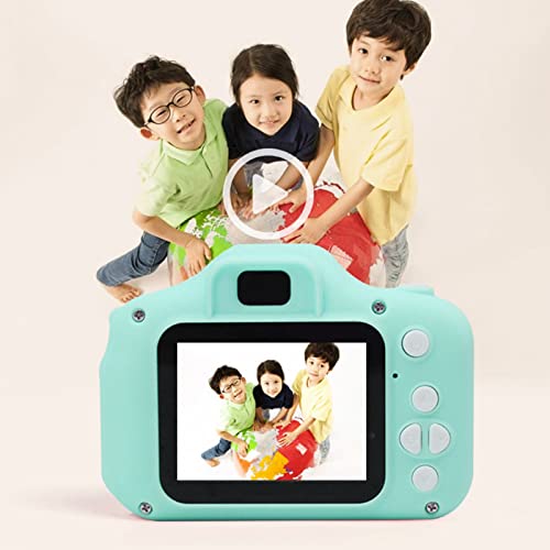 Pssopp Kids Camera, Rounded Design USB Charging Kids Camera Kids Selfie Camera Compact for Child Little Hands a One Click Intelligent Autofocus Camera