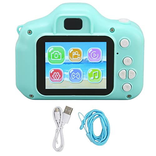 Pssopp Kids Camera, Rounded Design USB Charging Kids Camera Kids Selfie Camera Compact for Child Little Hands a One Click Intelligent Autofocus Camera