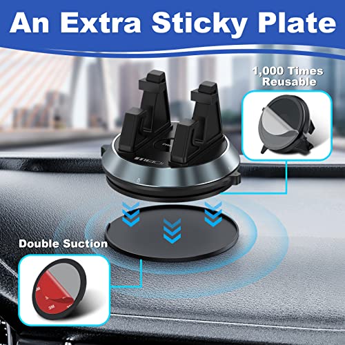 MEIDI Dashboard Phone Holder, Car Phone Holder Mount, Removable Car Cell Phone Cradle, Rotatable Desk Phone Holder for Car, Compatible with All Smart Phones