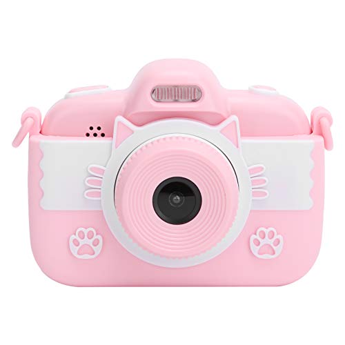 DAUERHAFT Touch Screen Children Camera, Toddler Video Recorder Lightweight Large Capacity Battery Children Full HD Digital Camera Portable with USB Charging Cable for Toy(Pink)