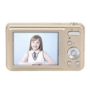 2.7 inch hd camera, 8x optical zoom portable digital camera, 48 megapixels high definition, 32gb expandable storage, easy to carry, usb connection, suitable for children beginners.(gold)