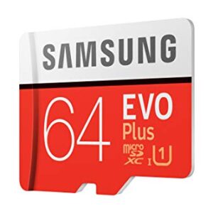 Samsung EVO Plus 64GB microSDXC UHS-I U3 100MB/s Full HD & 4K UHD Memory Card with Adapter (MB-MC64HA)