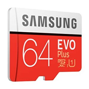 Samsung EVO Plus 64GB microSDXC UHS-I U3 100MB/s Full HD & 4K UHD Memory Card with Adapter (MB-MC64HA)