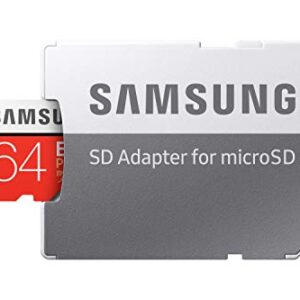 Samsung EVO Plus 64GB microSDXC UHS-I U3 100MB/s Full HD & 4K UHD Memory Card with Adapter (MB-MC64HA)