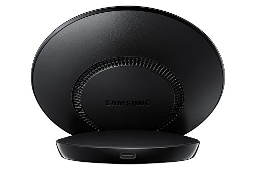 SAMSUNG Qi Certified Fast Charge Wireless Charger Stand (2018 Edition) Universally Compatible with Qi Enabled Smartphones - US Version - Black - EP-N5100TBEGUS