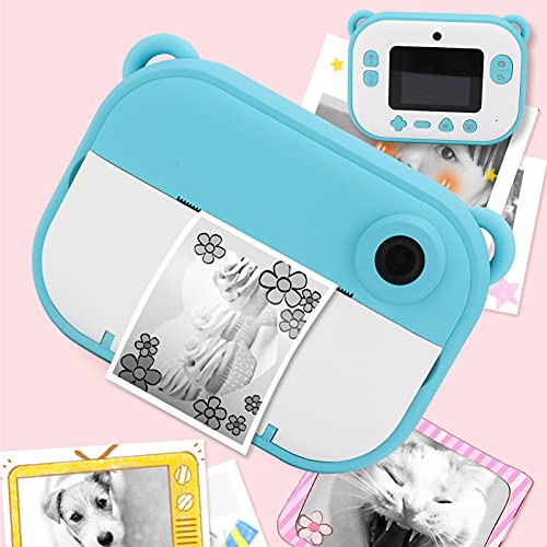 Kids Camera Print, One-Click Printing Easily Grasp Print Out Camera for Outdoor for Kids(Blue)