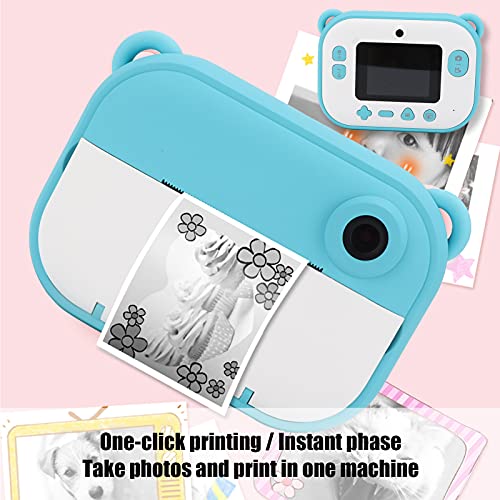 Kids Camera Print, One-Click Printing Easily Grasp Print Out Camera for Outdoor for Kids(Blue)