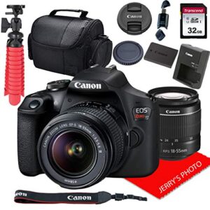 canon eos rebel t7 dslr camera w/ 18-55mm f/3.5-5.6 iii lens + 32gb sd card + more (renewed)