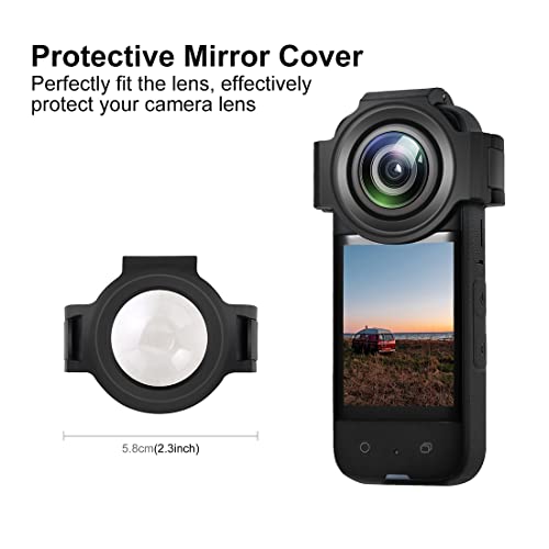 Upgrade Lens Guard for Insta360 X3 Protective Cover Case for Insta360 Camera Accessories(Optical Glass Lens Cap)