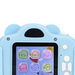 Jeanoko Mini Kids Camera, Blue Kids Camera High Definition with Lanyard for Home