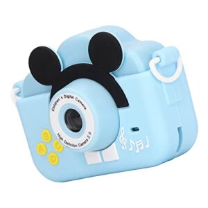 Jeanoko Mini Kids Camera, Blue Kids Camera High Definition with Lanyard for Home