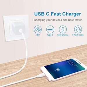 Pixel 7 Fast Charger for Google Pixel 7 7 Pro 6a 6 Pro 6 5 4 3 2 Pixel 4XL 3XL 2XL XL 4A 3A, 18W PD Wall Power Adapter 6ft Type C Fast Charging Cable for Samsung Galsxy A13 5G A53 A12 A03s S22 S21 S20