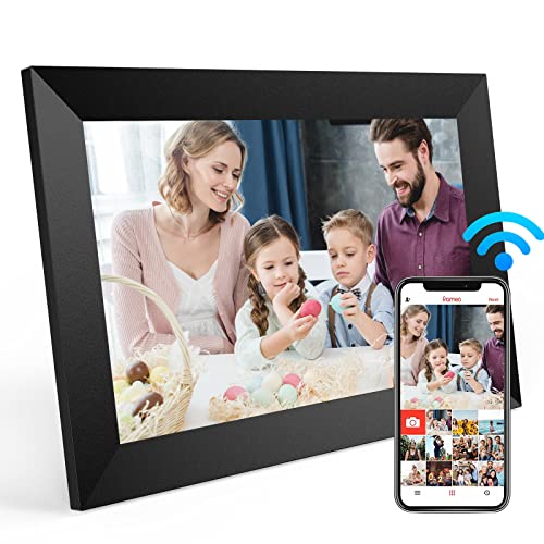 FRAMEO 10.1 Inch Digital Photo Frame Smart WiFi Digital Picture Frame with 1280x800 IPS LCD Touch Screen, Built-in 16G Large Memory, Share Photos and Videos Instantly via Frameo App from Anywhere