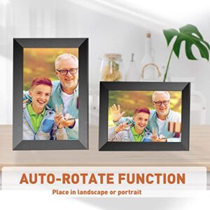 FRAMEO 10.1 Inch Digital Photo Frame Smart WiFi Digital Picture Frame with 1280x800 IPS LCD Touch Screen, Built-in 16G Large Memory, Share Photos and Videos Instantly via Frameo App from Anywhere