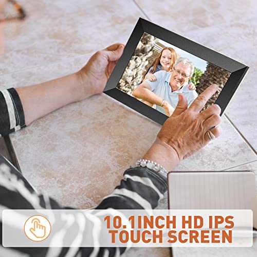 FRAMEO 10.1 Inch Digital Photo Frame Smart WiFi Digital Picture Frame with 1280x800 IPS LCD Touch Screen, Built-in 16G Large Memory, Share Photos and Videos Instantly via Frameo App from Anywhere