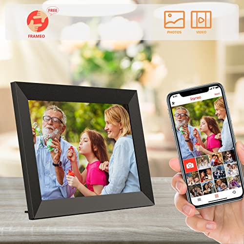 FRAMEO 10.1 Inch Digital Photo Frame Smart WiFi Digital Picture Frame with 1280x800 IPS LCD Touch Screen, Built-in 16G Large Memory, Share Photos and Videos Instantly via Frameo App from Anywhere