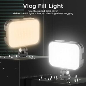 2 Pack VIJIM VL100C Bi-Color LED Video Light on Camera,Mini Rechargeable 2000mAh LED Camera Lights,CRI95+ Dimmable 2500-6500K Ultra Bright Photo and Video Lighting,LED Fill Lamp…