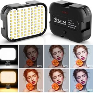 2 Pack VIJIM VL100C Bi-Color LED Video Light on Camera,Mini Rechargeable 2000mAh LED Camera Lights,CRI95+ Dimmable 2500-6500K Ultra Bright Photo and Video Lighting,LED Fill Lamp…