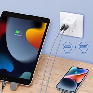 iPhone 14 13 12 Super Fast Charger [Apple MFi Certified], LUOSIKE 2-Pack 20W PD Fast USB C Wall Charger Block with 10FT Long USB C to Lightning Cable for iPhone 14 13 12 Pro Max Mini 11 XS XR X, iPad