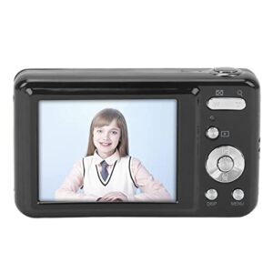 jeanoko children digital camera, automatic white balance 48mp digital camera self timer single shot 8x optical zoom metal continuous shooting for beginners(black)