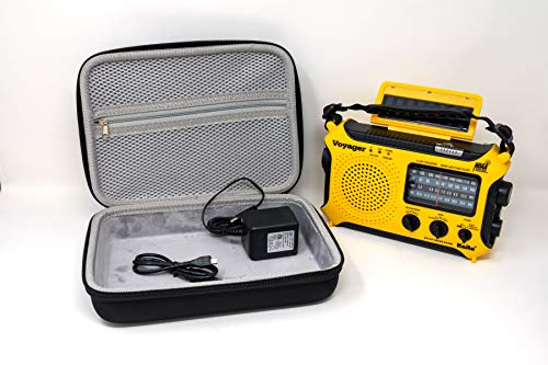 Kaito RC500 EVA Hard Shell Storage Case with Double-Zipper and Carrying Handle for The Voyager KA500 Radio