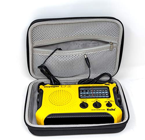 Kaito RC500 EVA Hard Shell Storage Case with Double-Zipper and Carrying Handle for The Voyager KA500 Radio