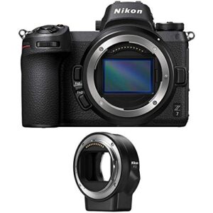 nikon z7 45.7mp fx-format full-frame 4k mirrorless camera body bundle with mount adapter ftz for using f-mount nikkor lenses on z mirrorless cameras