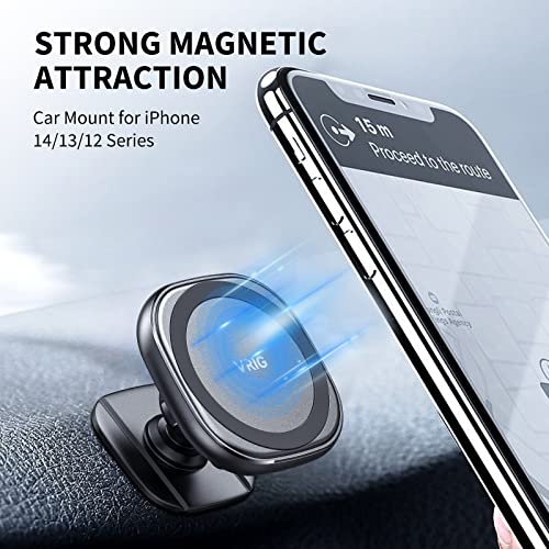 CAMOLO Magnetic Phone Mount, Car Phone Mount for Dashboard, 360° Adjustable Magnetic Wall Mount Compatible with Magsafe iPhone 14 13 12 Pro Max Mini