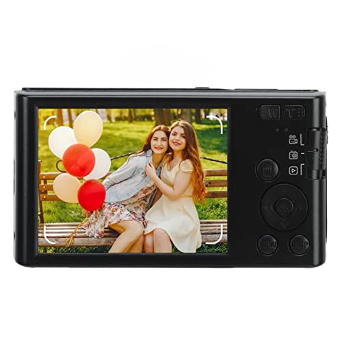 Compact Camera, 16X Digital Zoom Digital Camera 48MP Image Resolution for Beginners (Black)