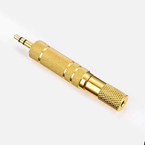 eBoot 4 Pieces Headphone Adapter 6.35 mm (1/4 Inch) Male to 3.5 mm Female and Audio Stereo Plug 3.5 mm Male to 6.35 mm (1/4 Inch) Female