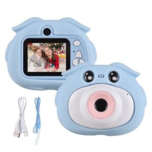 wennzy mini cartoon kids digital camera 1080p digital video camera for kids dual lens 2.0 inch ips screen 4x zoom built-in battery perfect birthday for boys girls