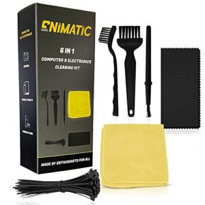 enimatic 6-in-1 professional pc cleaning kit | computer cleaning kit to clean up computer hardware & fans | desktops, pcs, fans, & laptop cleaning kit