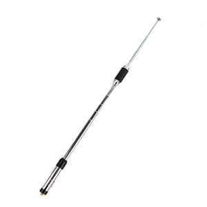 twayrdio rh770 sma-female telescopic handheld ham radio antenna 2m 70cm vhf uhf replacement extendable antenna high gain fit kenwood tk-360 tk-370 tk-3200 walkie talkie