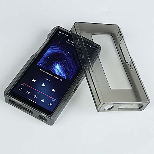 Soft TPU Clear Crystal Full Protective Skin Shell Case Cover for FiiO M11 Plus LTD Music Player (Clear Black)