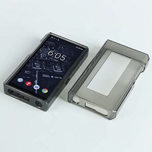 Soft TPU Clear Crystal Full Protective Skin Shell Case Cover for FiiO M11 Plus LTD Music Player (Clear Black)