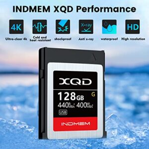 XQD 128GB Memory Card, 5X Tough MLC XQD Flash Memory Card High Speed G Series| Max Read 440MB/s, Max Write 400MB/s