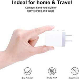 USB Charging Plug, Wall Charger Adapter, Sicodo 3Pack Universal Travel 3.1A 3Muti Port Fast Charging Block Compatible with iPhone 14 13 12 SE2020 11 Xs Pro,Samsung Galaxy S23 S22 S21 S20 Ultra, Google