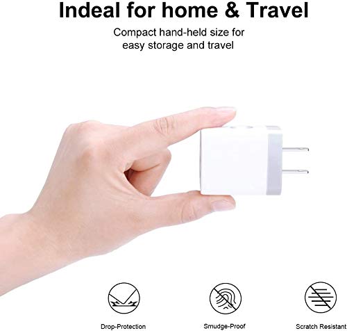 USB Charging Plug, Wall Charger Adapter, Sicodo 3Pack Universal Travel 3.1A 3Muti Port Fast Charging Block Compatible with iPhone 14 13 12 SE2020 11 Xs Pro,Samsung Galaxy S23 S22 S21 S20 Ultra, Google