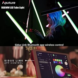 Aputure Amaran T4C RGBWW LED Tube Light,40W 2500K-7500K AdjustableHandheld Light Wand Support APP and DMX Control (120cm)